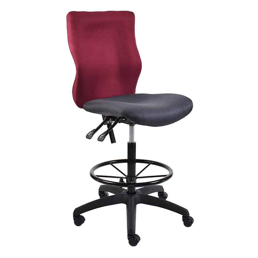 S5009 Counter chair with wide adjustable backrest in fabric