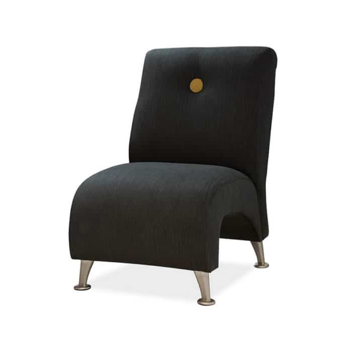 Tokyo chair for ocassional reception seating upholstered in fabric