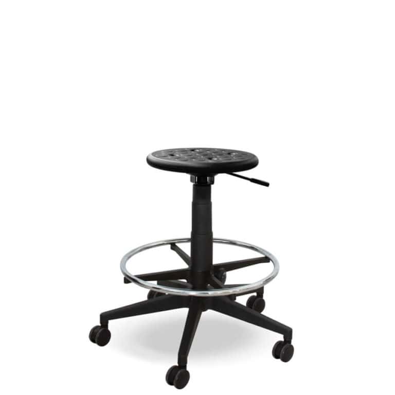 Bristol counter height industrial task chair in black